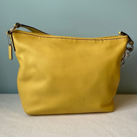 Coach | Bags | Coach Yellow Leather Shoulder Bag | Poshmark